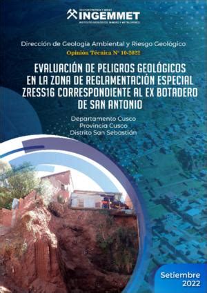 Repositorio Institucional INGEMMET Evaluación de peligros geológicos