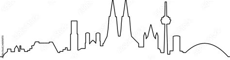 Skyline Köln Silhouette Stock Vector Adobe Stock