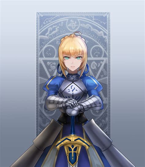 Fate Series Fgo Anime Girls Small Boobs Long Hair Looking At Viewer Blond Hair Hd Phone