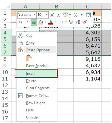 How To Insert Multiple Rows In Excel 4 Easy Ways