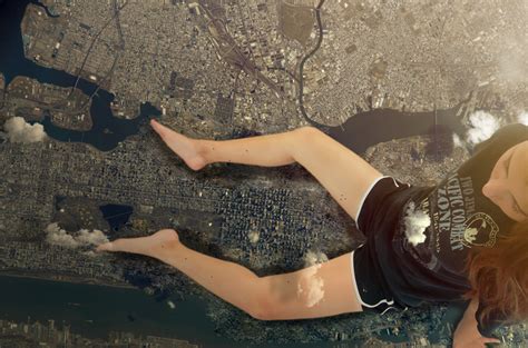 Giantess Emily Sits On Her Land By Dochamps On Deviantart