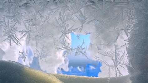 Calendar Frame For Photoshop With Birds Cold Frost And Sunshine