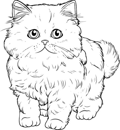 Un Libro Para Colorear De Gatos Para Ni Os Ilustraci N Vectorial