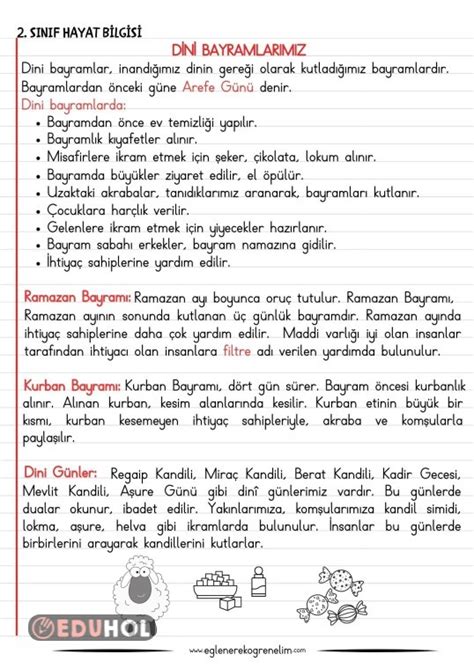 2 Sınıf Hayat Bilgisi Dini Ba Eduhol Ders Videoları İzle Online