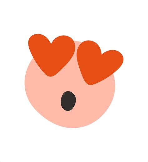 Ojos De Coraz N Cara Emoticon Asombro Amor Emoji Divertidos Dibujos