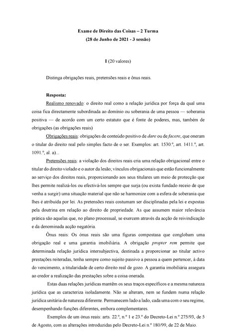 Crite Rios De Correcc A O 2 Turma 3 Sessa O Exame De Direito Das