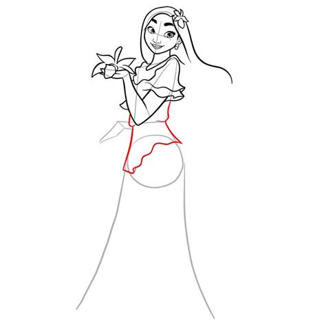 How To Draw Isabela Madrigal Sketchok Easy Drawing Guides Guided