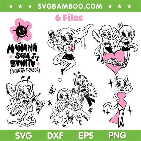 6 Files Karol G New Album Cover SVG Bundle