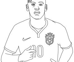 Coloriage Neymar à imprimer et colorier