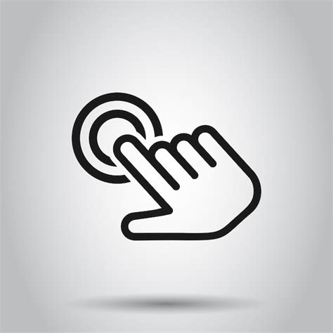 Premium Vector Click Mouse Icon In Flat Style Pointer Vector