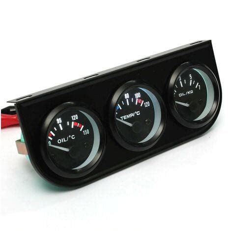 Kit de jauge de pointeur électronique LED de voiture 2 pouces 52mm 3