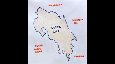 Map Of Costa Rica Original Voice Tutorials Satisfying Creativeart