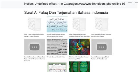 Surat Al Falaq Dan Terjemahan Bahasa Indonesia