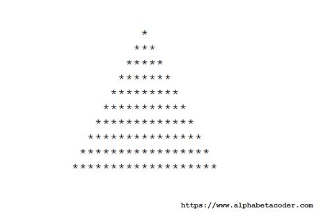 print full pyramid pattern in c c java python c alphabetacoder