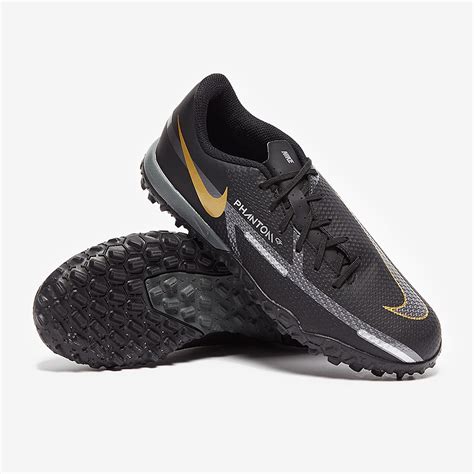 Nike Phantom GT II Academy TF para niños Negro Gris Metálico Dorado