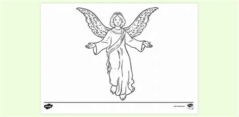 Angel Gabriel Visits Mary Coloring Pages