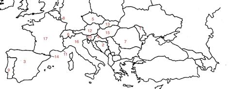 European Countries And Capitals Two Countries And Location Diagram