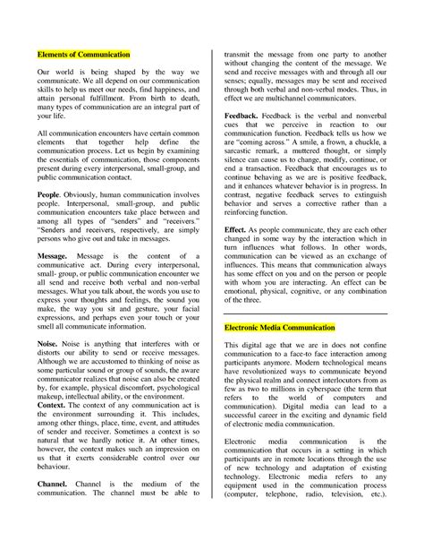 purposive communication lessons 1 and 2 lecture notes elements of communication our world is