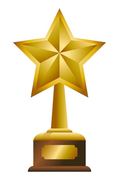 S Mbolo De Forma De Estrella De Copa Trofeo Vector Premium