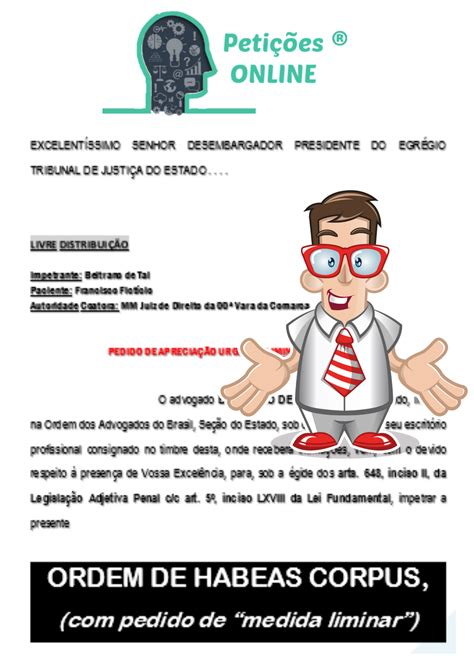Modelo De Habeas Corpus Liminar Atualizado