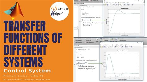 transfer functions of different systems control system matlabhelper youtube