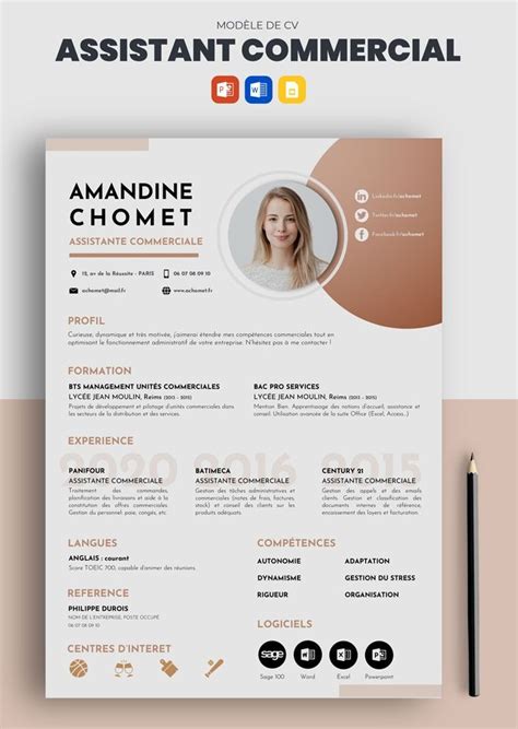 Modèle CV Assistante Commerciale Cv assistante commerciale