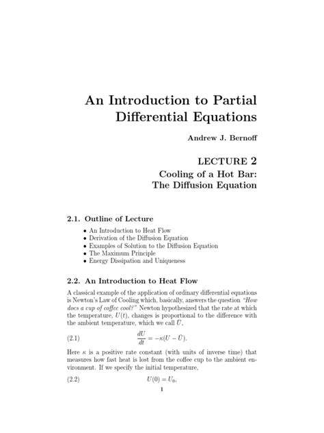 introduction to pdes partial differential equation boundary value problem