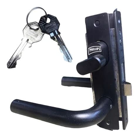 Cerradura Chapa Para Puerta Aluminio Phillips 570 Mc Negro Envío gratis