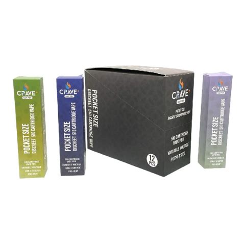 CRAVE PLUS MAX PEN 510MAH CARTRIDGE VAPORIZER MIXED COLOR 12CT BOX