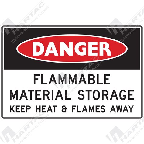 Flammable Signs Danger Sign Flammable Flammable Material Storage Keep