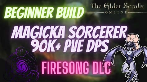 ESO Beginner Magicka Sorcerer Magsorc 90k PVE Dps Build Updated For