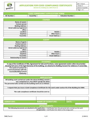 Fillable Online Rangitikei Govt Ref T Form 6 APPLICATION FOR CODE