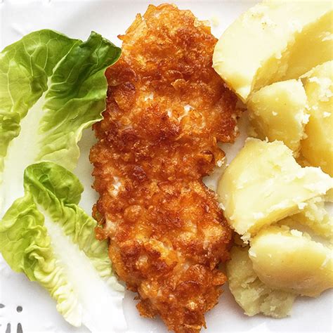 Łupki chrupki kotlety z kurczaka w panierce z płatków
