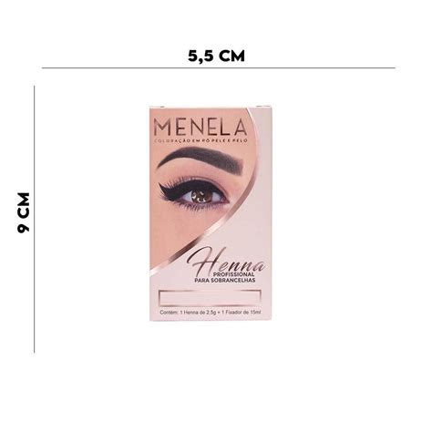 Kit Henna 2 5g Fixador 15ml Profissional Sobrancelhas Menela Loja Lemis