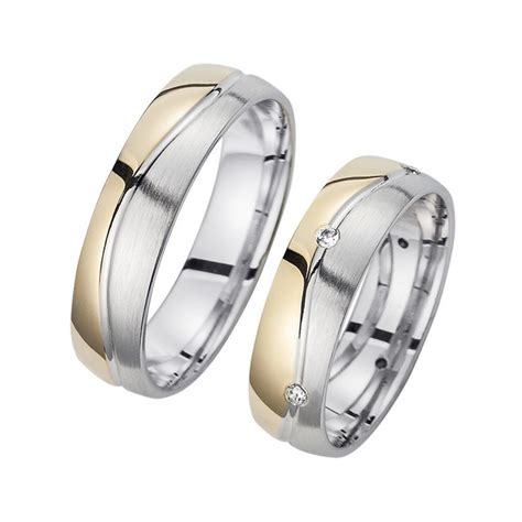 Eheringe CERA3002 aus Weiß Gelbgold online kaufen