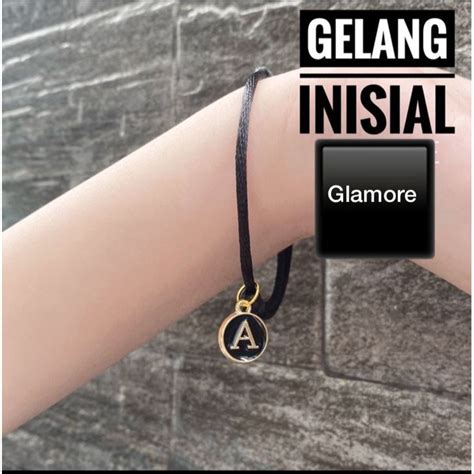 Jual COD GROSIR GELANG INISIAL HURUF DADU TALI SATIN DAN GELANG POLOS