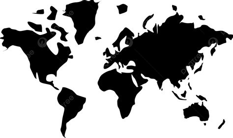 Silhueta De Mapa Do Mundo Em Fundo Transparente Png Mapa Mundial