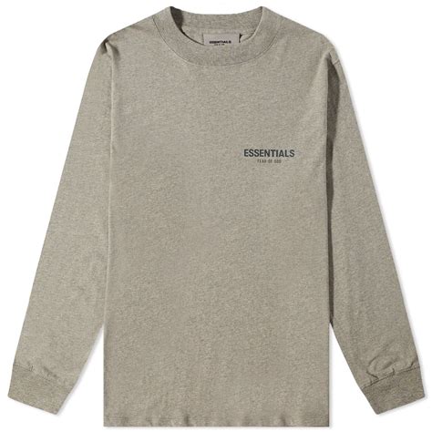 Fear Of God ESSENTIALS Long Sleeve Summer Core T Shirt Dark Heather