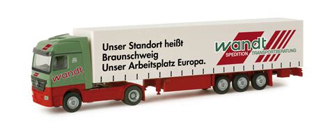 Herpa Mercedes Benz Actros LH Gardinenplanen Sattelzug Wandt 065641