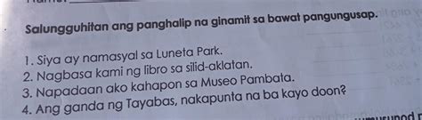 Salungguhitan Ang Panghalip Na Ginamit Sa Bawat Pangungusap Brainly Ph