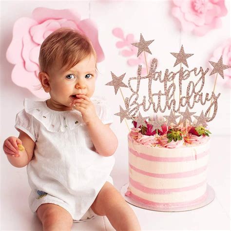 Happy Birthday Cake Topper Triomphe 4 Pack Personnalisé Joyeux