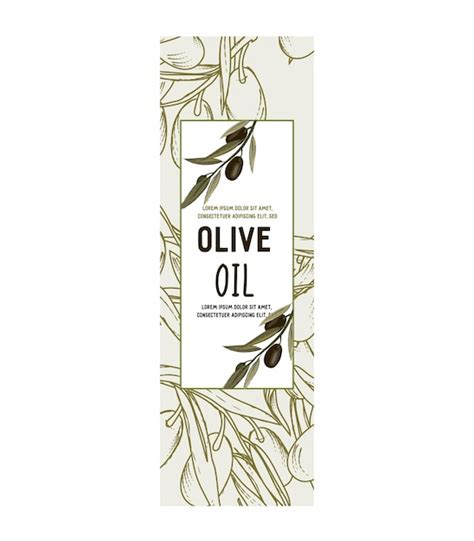 Tiquette D Huile D Olive Pour L Emballage Illustration Vectorielle