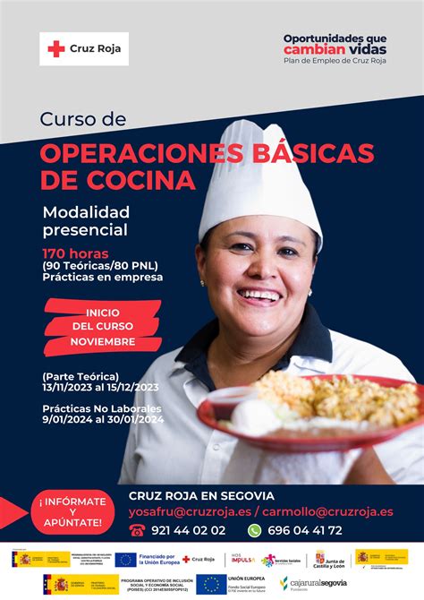 Curso Operaciones Básicas de Cocina Eventos de Segovia