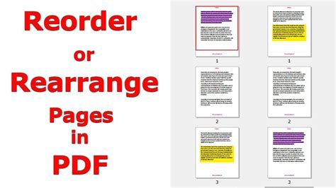 how to reorder or rearrange pages in a pdf file in foxit phantompdf rearrange pdf page