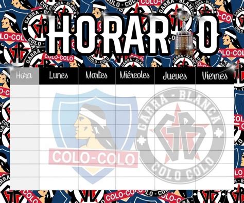 Horario Colo Colo Bromas Para Reir Horario De Clases Rutinas Escolares