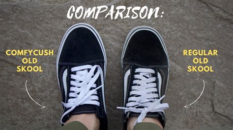Comparing Comfycush Old Skool Vans To Regular Old Skool YouTube