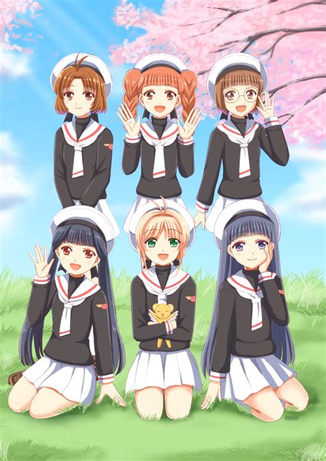Kinomoto Sakura Daidouji Tomoyo Kero Li Meiling Sasaki Rika And 2