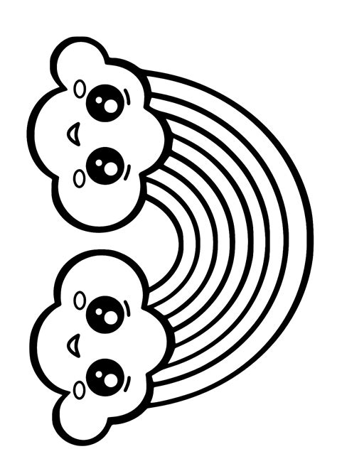 Arco Ris Fofo Para Colorir Imprimir Desenhos