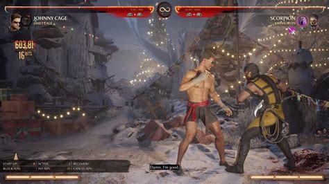 MK 1 Johnny Janet Cage 60 Meterless Combo YouTube