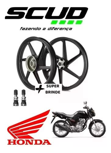 Roda Liga Leve Cg 150 Titan Fan 04 À 2013 Tambor Lona Par